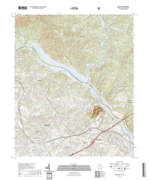 US Topo 7.5-minute map for Martinez GASC – American Map Store