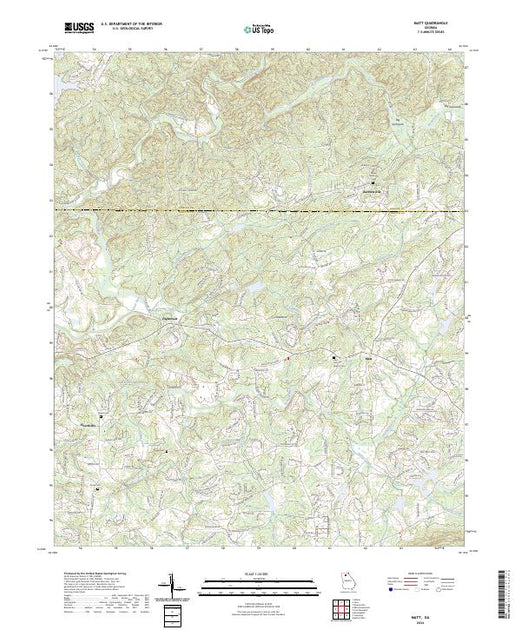 US Topo 7.5-minute map for Matt GA – American Map Store