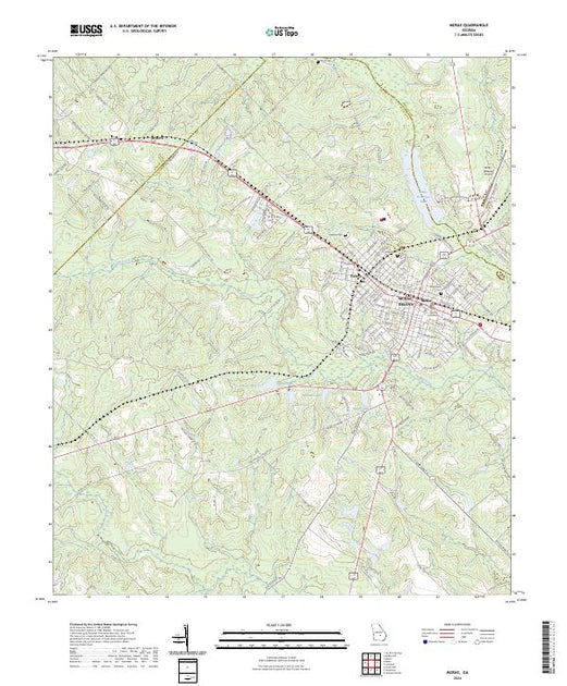 US Topo 7.5-minute map for McRae GA – American Map Store