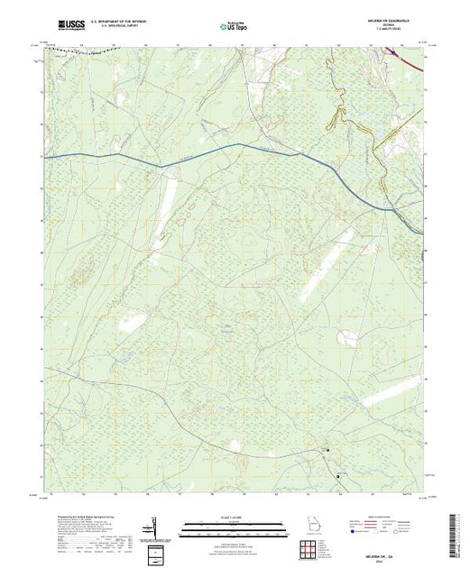 US Topo 7.5-minute map for Meldrim SW GA – American Map Store