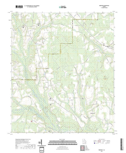 US Topo 7.5-minute map for Mershon GA – American Map Store