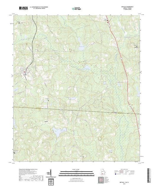 US Topo 7.5-minute map for Metcalf GAFL – American Map Store