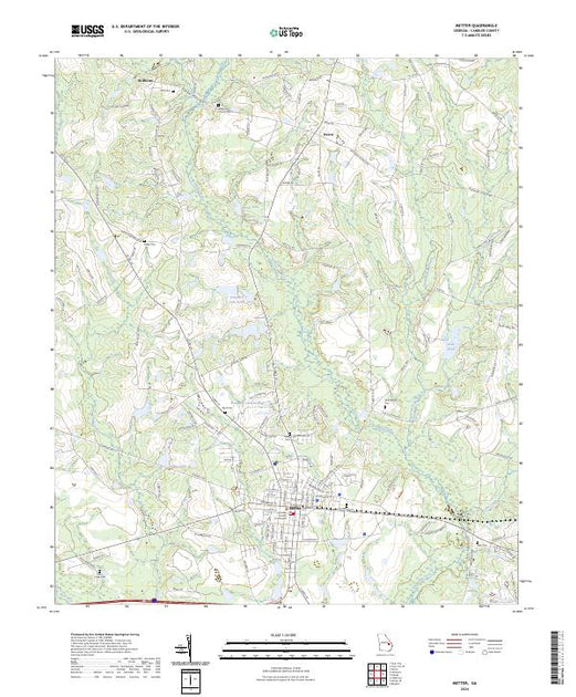 US Topo 7.5-minute map for Metter GA – American Map Store