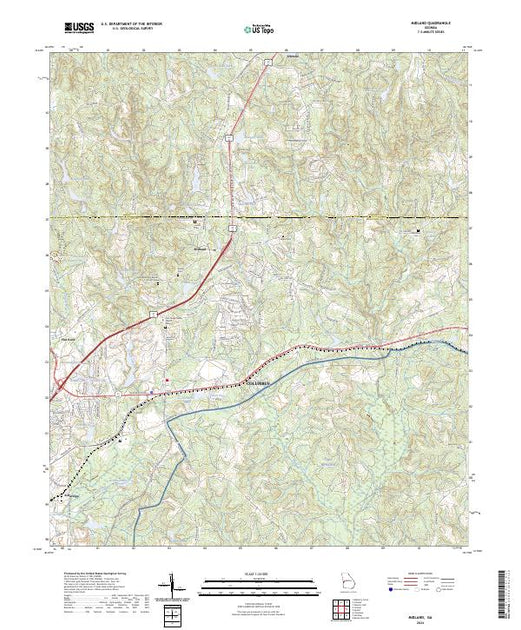 US Topo 7.5-minute map for Midland GA – American Map Store