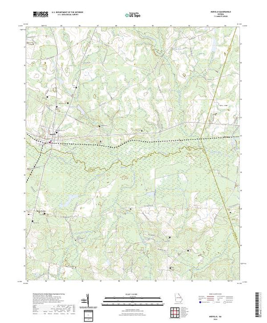 US Topo 7.5-minute map for Midville GA – American Map Store