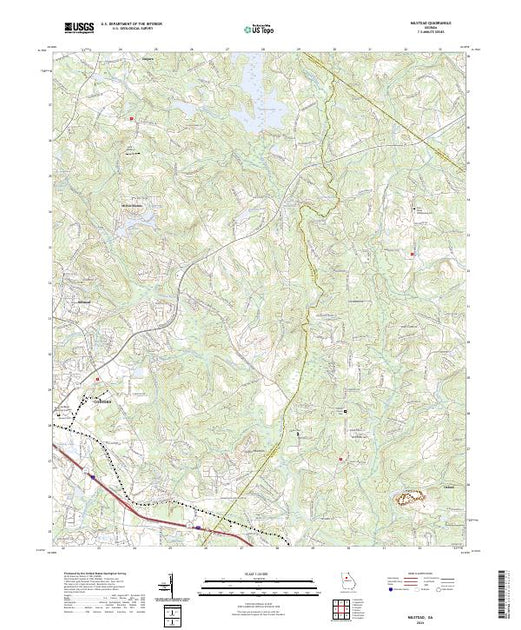 US Topo 7.5-minute map for Milstead GA – American Map Store
