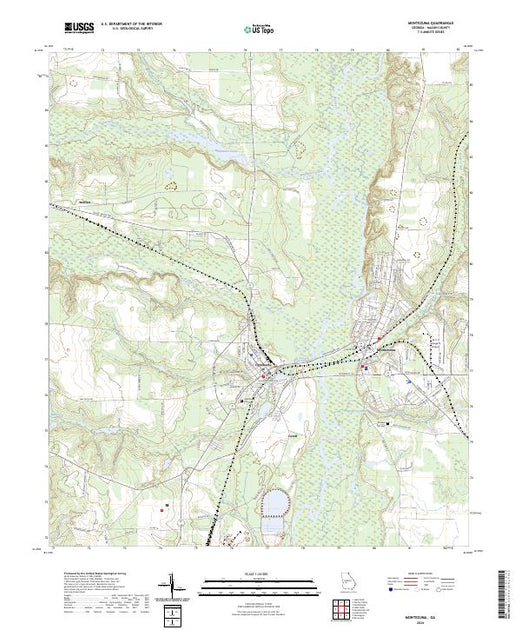 US Topo 7.5-minute map for Montezuma GA – American Map Store