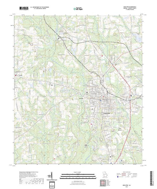 US Topo 7.5-minute map for Moultrie GA – American Map Store