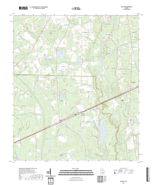 US Topo 7.5-minute map for Naylor GA – American Map Store