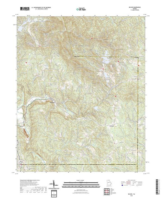US Topo 7.5-minute map for Nelson GA – American Map Store