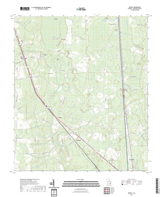 US Topo 7.5-minute map for Newell GA – American Map Store