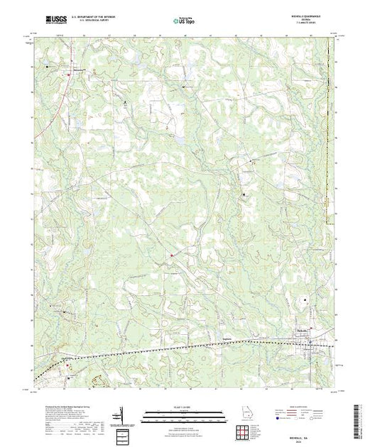 US Topo 7.5-minute map for Nicholls GA – American Map Store