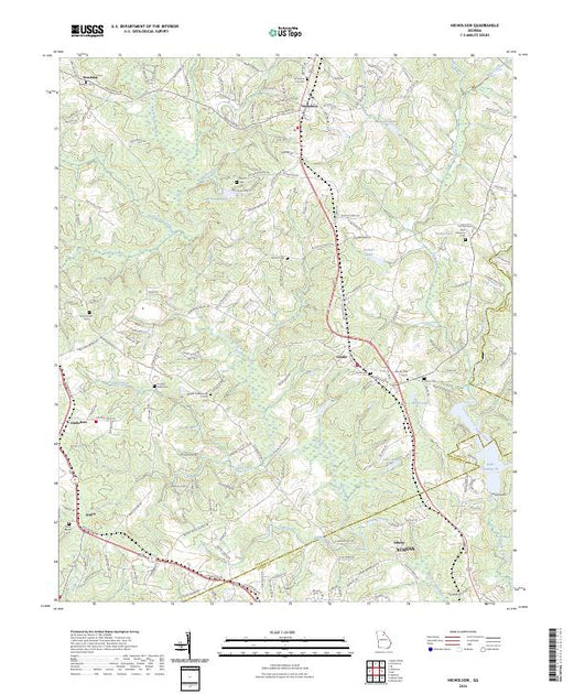 US Topo 7.5-minute map for Nicholson GA – American Map Store