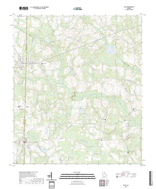 US Topo 7.5-minute map for Pavo GA – American Map Store