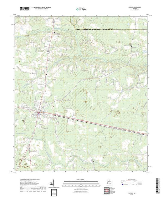 US Topo 7.5-minute map for Pearson GA – American Map Store