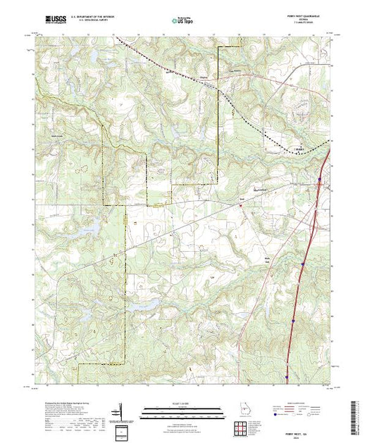 US Topo 7.5-minute map for Perry West GA – American Map Store