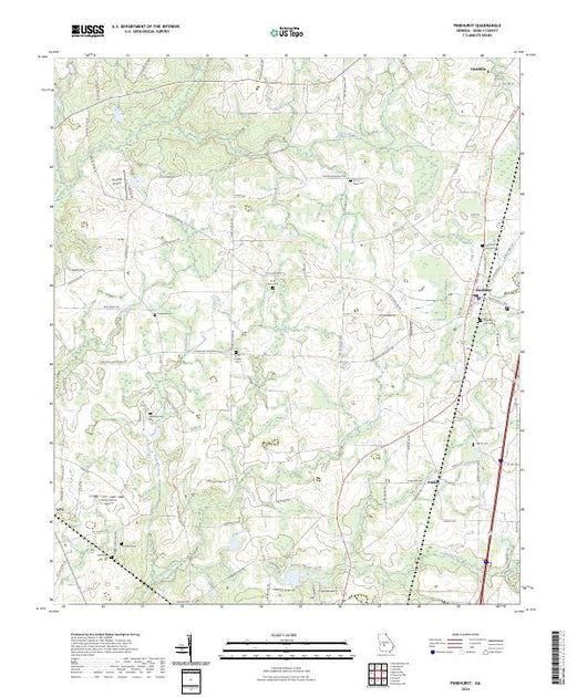 US Topo 7.5-minute map for Pinehurst GA – American Map Store