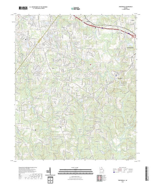 US Topo 7.5-minute map for Porterdale GA – American Map Store