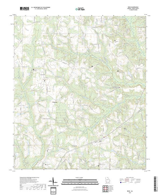 US Topo 7.5-minute map for Reno GA – American Map Store