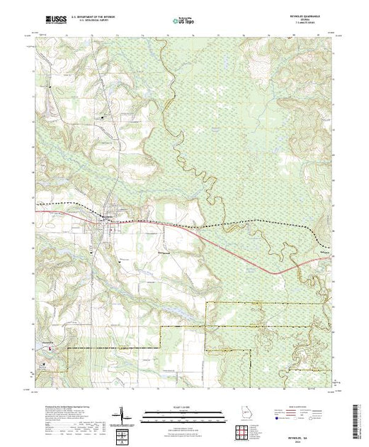 US Topo 7.5-minute map for Reynolds GA – American Map Store