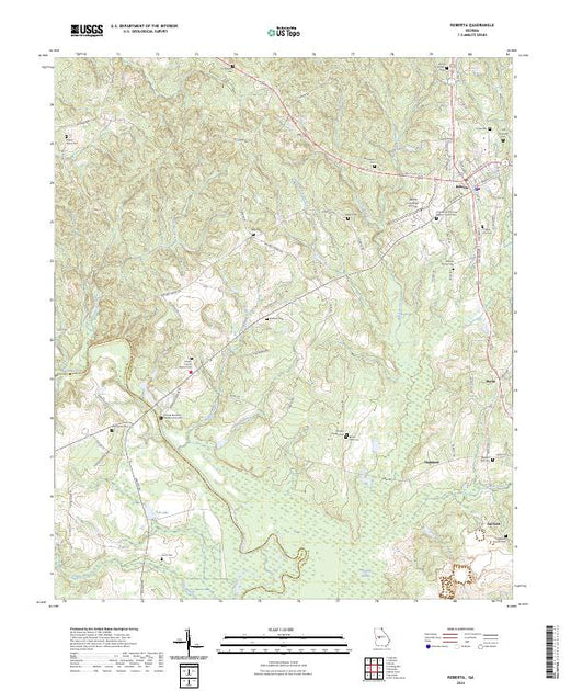 US Topo 7.5-minute map for Roberta GA – American Map Store