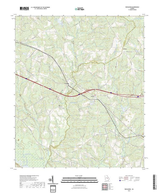 US Topo 7.5-minute map for Rockledge GA – American Map Store