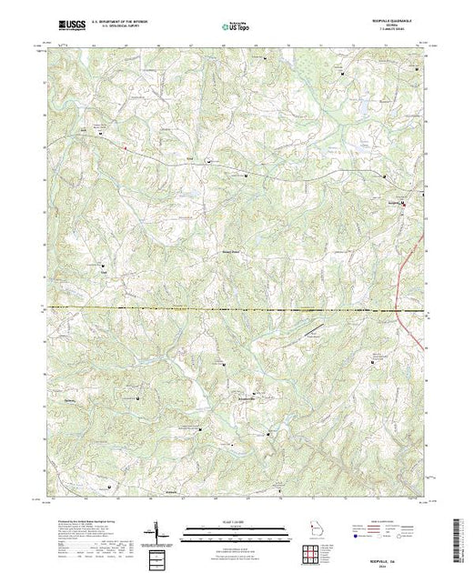 US Topo 7.5-minute map for Roopville GA – American Map Store