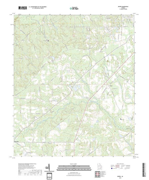 US Topo 7.5-minute map for Roper GA – American Map Store