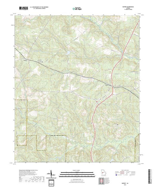 US Topo 7.5-minute map for Rupert GA – American Map Store