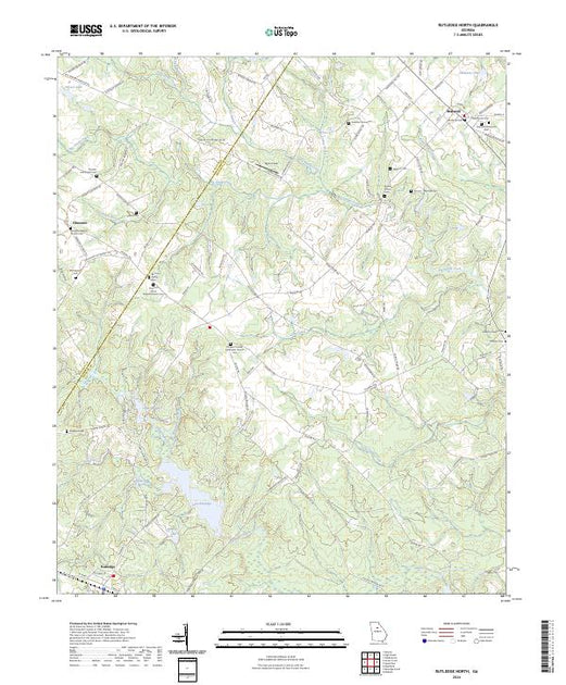 US Topo 7.5-minute map for Rutledge North GA – American Map Store