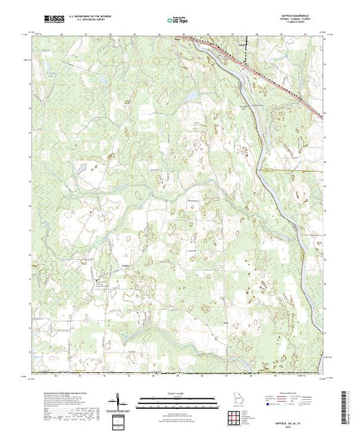 US Topo 7.5-minute map for Saffold GAALFL – American Map Store
