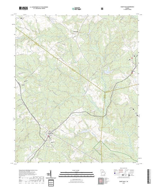 US Topo 7.5-minute map for Shady Dale GA – American Map Store