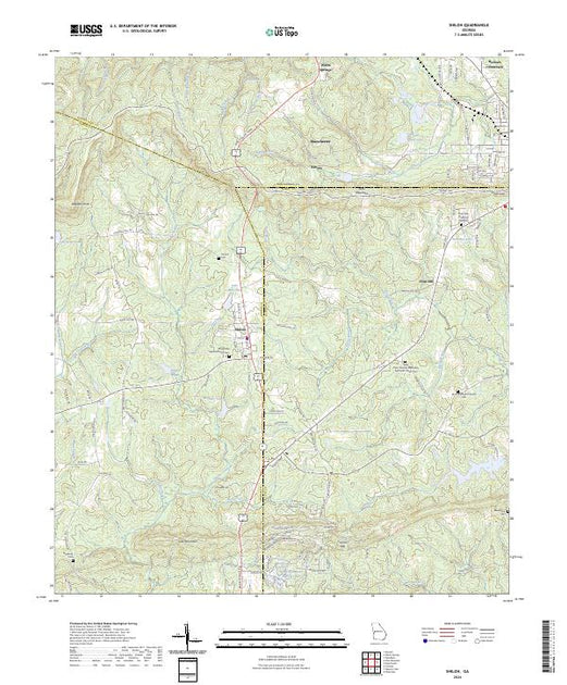 US Topo 7.5-minute map for Shiloh GA – American Map Store