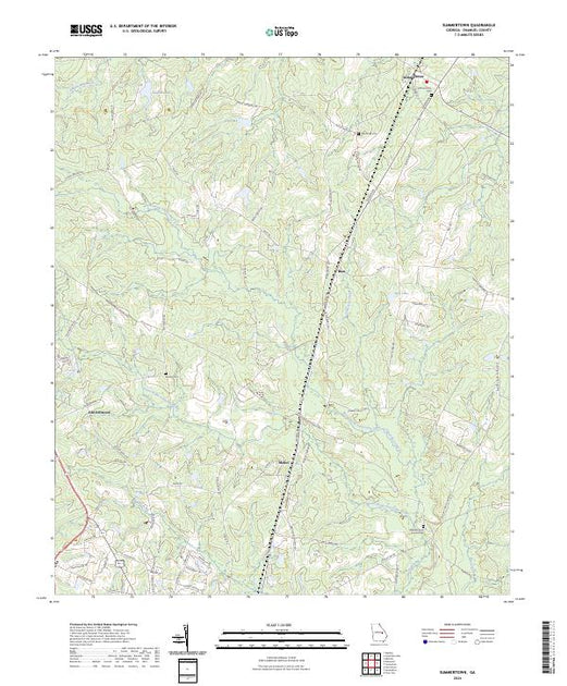 US Topo 7.5-minute map for Summertown GA – American Map Store