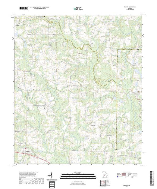 US Topo 7.5-minute map for Sumner GA – American Map Store
