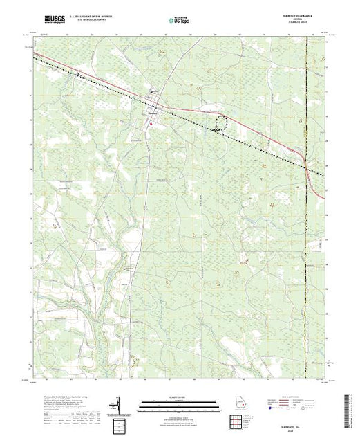 US Topo 7.5-minute map for Surrency GA – American Map Store