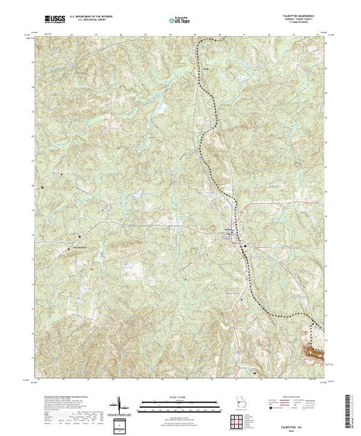 US Topo 7.5-minute map for Talbotton GA – American Map Store