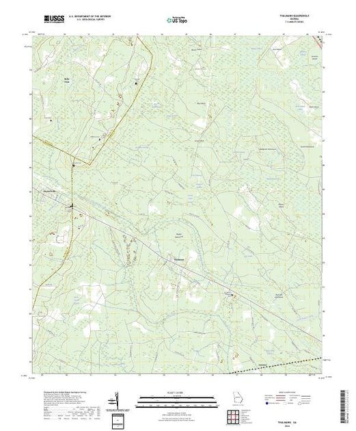 US Topo 7.5-minute map for Thalmann GA – American Map Store
