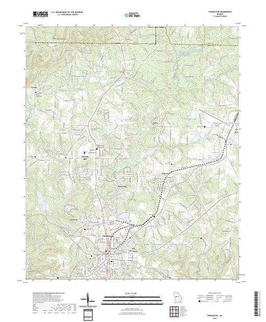 US Topo 7.5-minute map for Thomaston GA – American Map Store