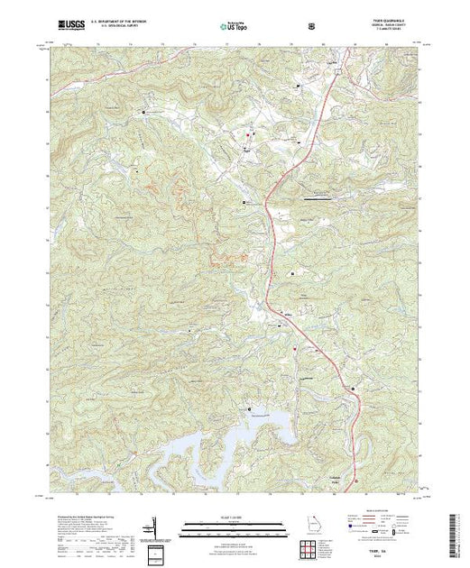 US Topo 7.5-minute map for Tiger GA – American Map Store