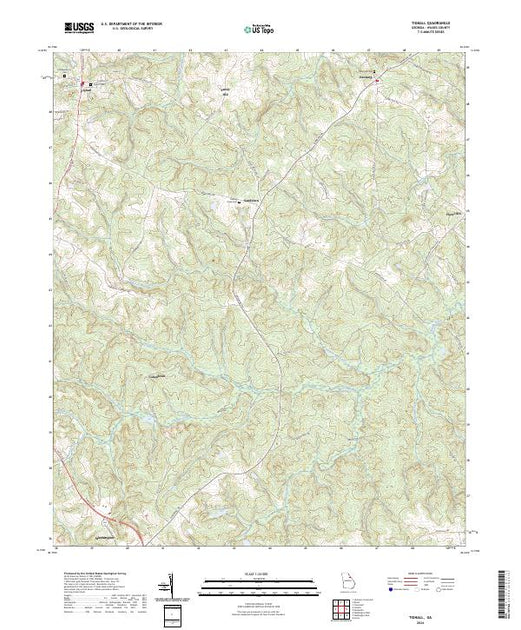 US Topo 7.5-minute map for Tignall GA – American Map Store