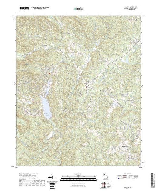 US Topo 7.5-minute map for Waleska GA – American Map Store