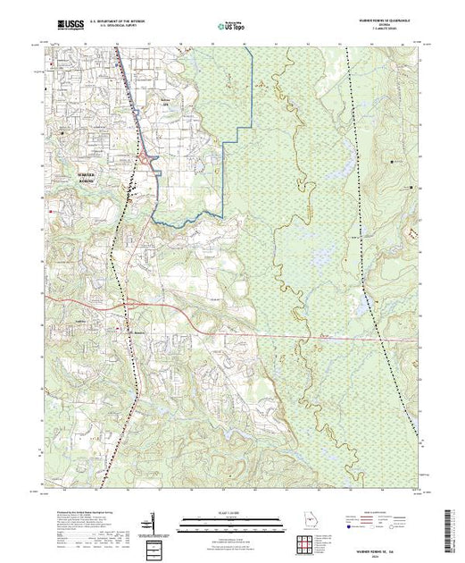 US Topo 7.5-minute map for Warner Robins SE GA – American Map Store