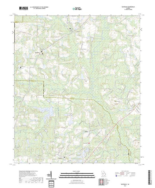 US Topo 7.5-minute map for Waterloo GA – American Map Store
