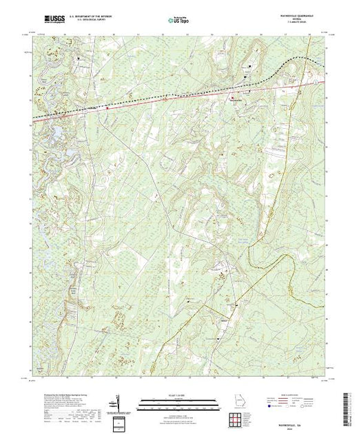 US Topo 7.5-minute map for Waynesville GA – American Map Store