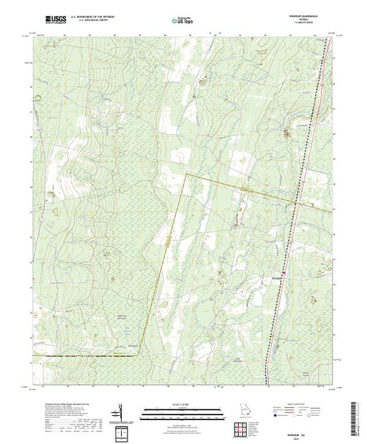 US Topo 7.5-minute map for Winokur GA – American Map Store