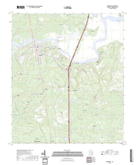 US Topo 7.5-minute map for Woodbine GA – American Map Store