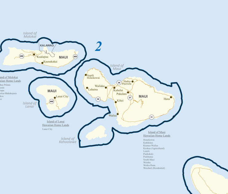 Hawaii Congressional District Wall Map – American Map Store