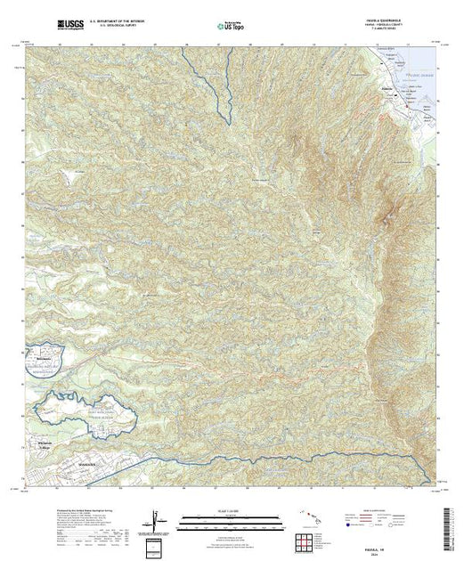US Topo 7.5-minute map for Hauula HI – American Map Store
