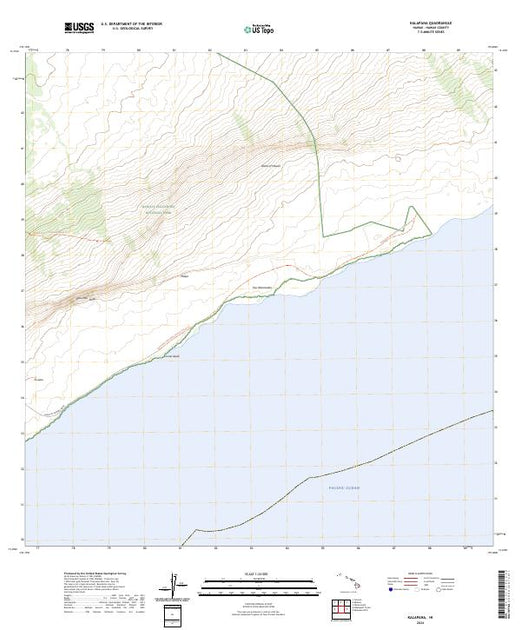 US Topo 7.5-minute map for Kalapana HI – American Map Store